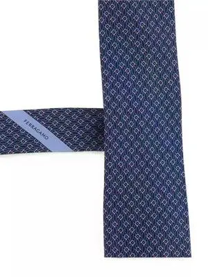 FERRAGAMO Tetris Print Silk Tie