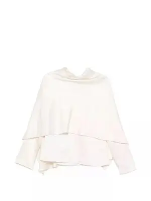 RÓHE Satin Draped Blouse - Neutrals