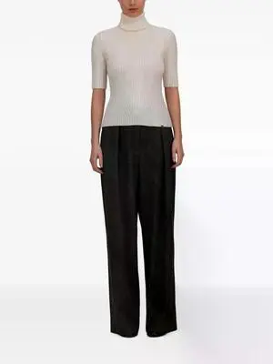 Herno Ribbed-knit Short-sleeve Sweater