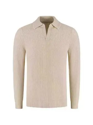 GRAN SASSO Ribbed-knit Polo-collar Jumper