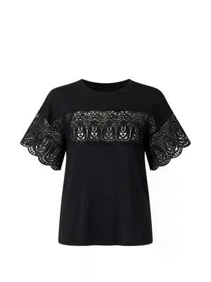 KAOS Lace-panelled Short-sleeve T-shirt