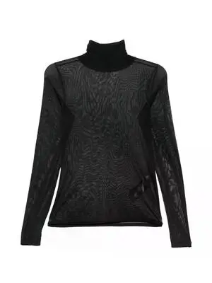 Zimmermann Fine-knit High-neck Top - Black
