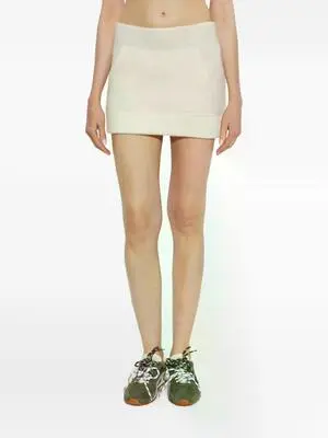 Dsquared2 Pouch-pocket Wool Skirt - White