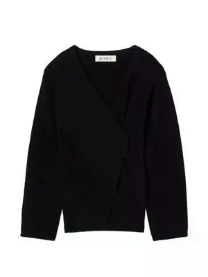 RÓHE Pin-fastening Wrap-style Cardigan