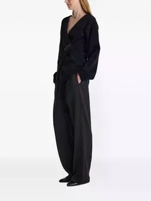 RÓHE Pin-fastening Wrap-style Cardigan