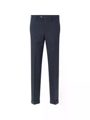 PT TORINO Pressed-crease Turned-up Trousers - Blue