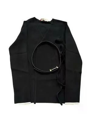 Max Mara Dente Belted Wrap-design Cardigan