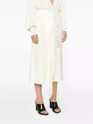 RÓHE Double-faced Fringe Midi Skirt