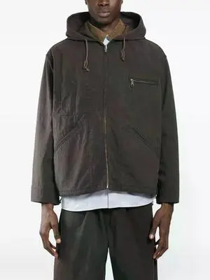 Comme Des Garçons Cotton Hooded Jacket - Brown