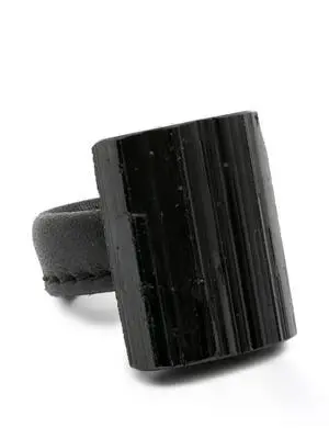 MONIES Monies Sculptural Leather-Strap Ring