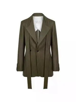 SA SU PHI Wool Scarf-detail Blazer