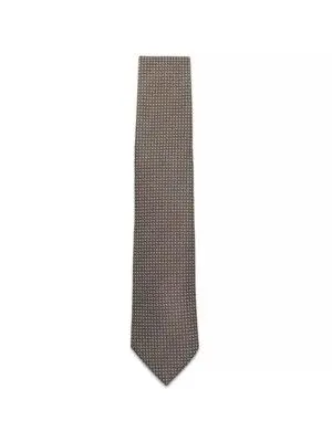 Canali Geometric-pattern Tie - Brown