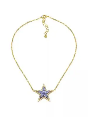 BUDDHA MAMA Kite Star Tanzanite And Diamond Necklace - Gold