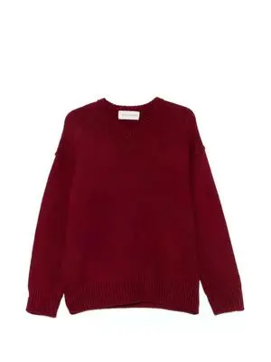 Nour Hammour Jude V-neck Sweater - Red