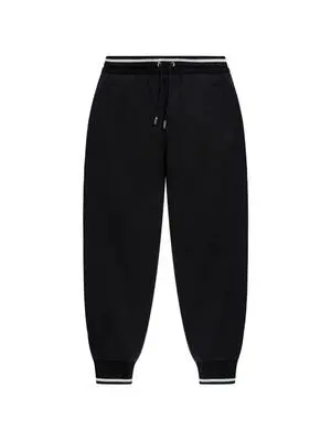 Dolce & Gabbana Cotton Jogging Trousers With Embroidery - Black