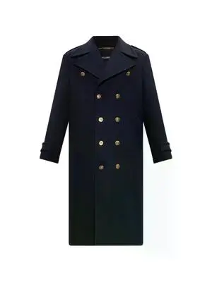 Dolce & Gabbana Double-breasted Wool Coat - Blue