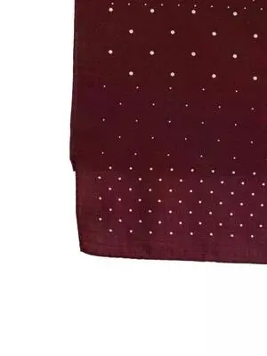 Destin Polka-dot Wool Scarf - Red