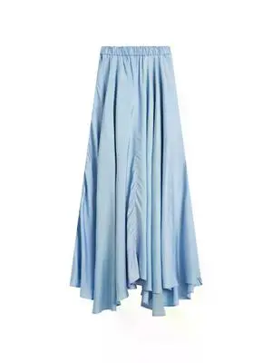 Bondi Born Como Satin-finish Maxi Skirt - Blue