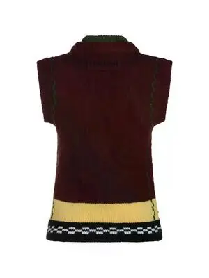 Marni Intarsia-knit V-neck Sweater Vest