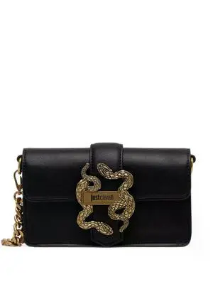 Just Cavalli Snake-plaque Chain-strap Mini Bag - Black