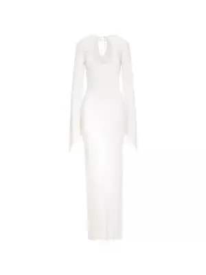MANURI Crystal-embellished Maxi Dress - White