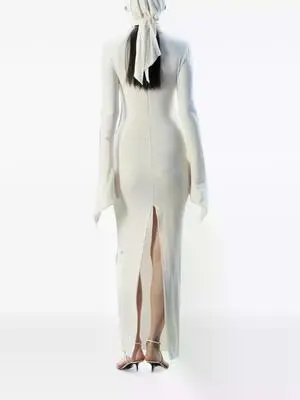 MANURI Crystal-embellished Maxi Dress - White
