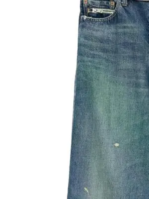 Sacai Zip-detail Distressed Jeans