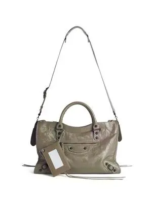 Balenciaga BALENCIAGA Medium Le City Lambskin Tote Bag Grey