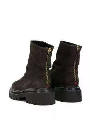HALMANERA Suede Chunky-sole Ankle Boots