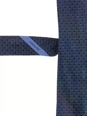 FERRAGAMO Gancini-pattern Silk Tie