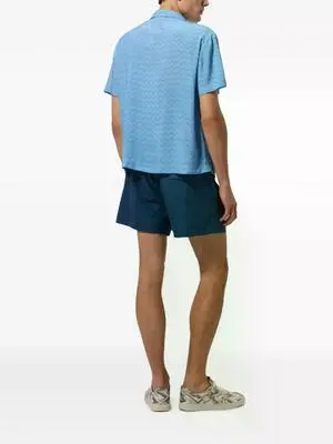 Missoni Bowling Shirt In Viscose With Tone-on-tone Zigzag Print