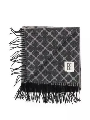 BY MALENE BIRGER Ortega Geometric Fringe-trim Scarf