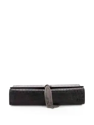 Saint Laurent Monogram Leather Crossbody Bag - Black
