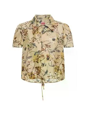 Kenzo Floral-motif Silk Shirt