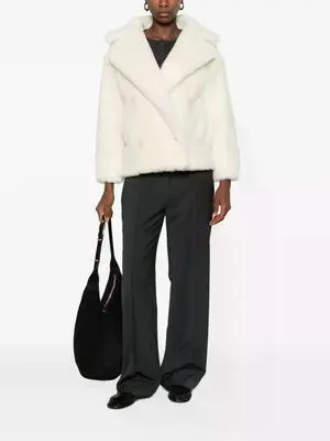 Max Mara Double-breasted Faux-fur Jacket