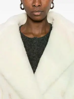 Max Mara Double-breasted Faux Fur Jacket