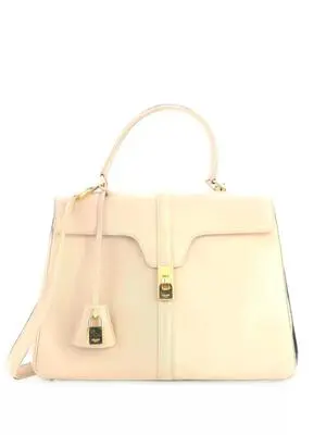 Celine 16 Top Handle Bag Smooth Calfskin Medium Satchel - Neutrals