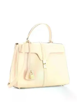 Celine 16 Top Handle Bag Smooth Calfskin Medium Satchel - Neutrals