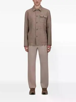 Herno Virgin-wool Twill Shirt Jacket