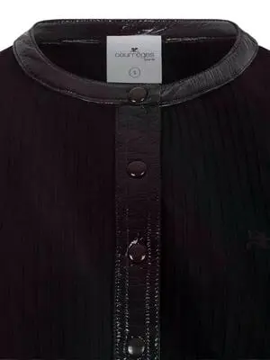 COURREGES Vinyl And Knit Cardigan - Purple