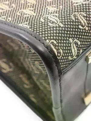 JIMMY CHOO 2010s Webb Jc Logo Jacquard Tote Bag