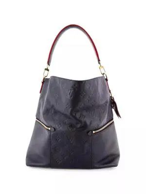 LOUIS VUITTON Melie Handbag Monogram Empreinte Leather Hobo Bag - Blue