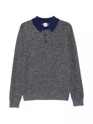 Paul Smith Marled-knit Long-sleeve Polo Shirt