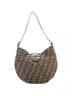Fendi Vintage Ff Zucca Canvas Medium Hobo Bag