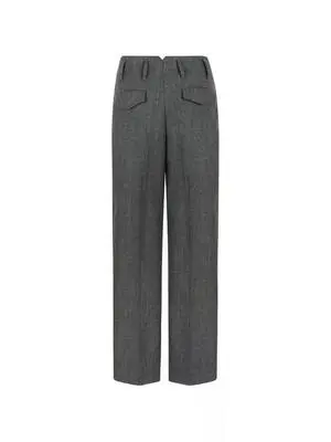 AMI Paris Pleated Wool Trousers