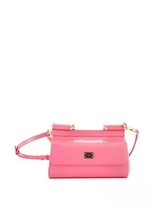 Dolce & Gabbana East West Miss Sicily Patent Small Satchel - Pink