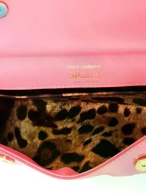 Dolce & Gabbana East West Miss Sicily Patent Small Satchel