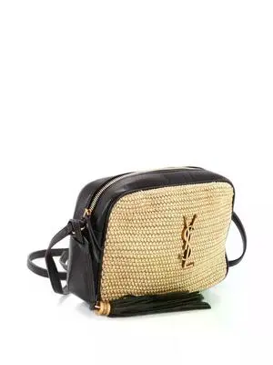 Saint Laurent Lou Camera Bag Woven Raffia Small Crossbody Bag