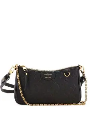 LOUIS VUITTON Easy Pouch On Strap Monogram Empreinte Leather Shoulder Bag - Black