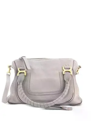 Chloé Marcie Leather Satchel - Grey